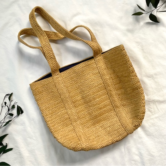 Draper James | Bags | Draper James Straw Tote Bag Purse Beach Bag ...